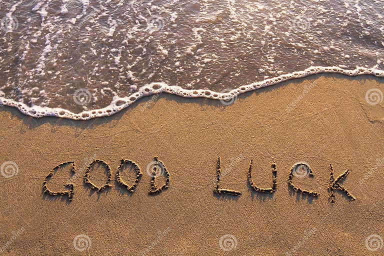 Good luck stock photo. Image of greetings, beach, help - 31454720
