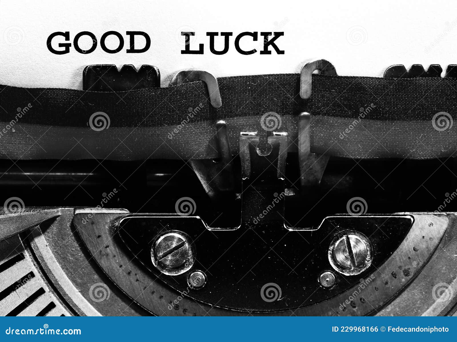 Good Luck Text on Typewriter Stock Photo - Image of words, typewriter ...