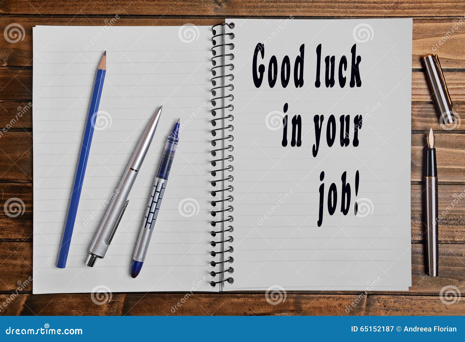 Good luck in your job! stock image. Image of reminder - 65152187