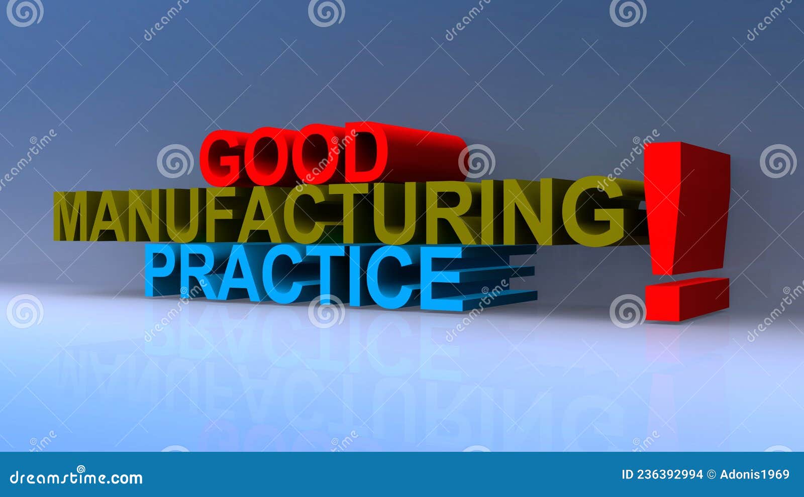 Good Manufacturing Practice on Blue Stock Illustration - Illustration ...