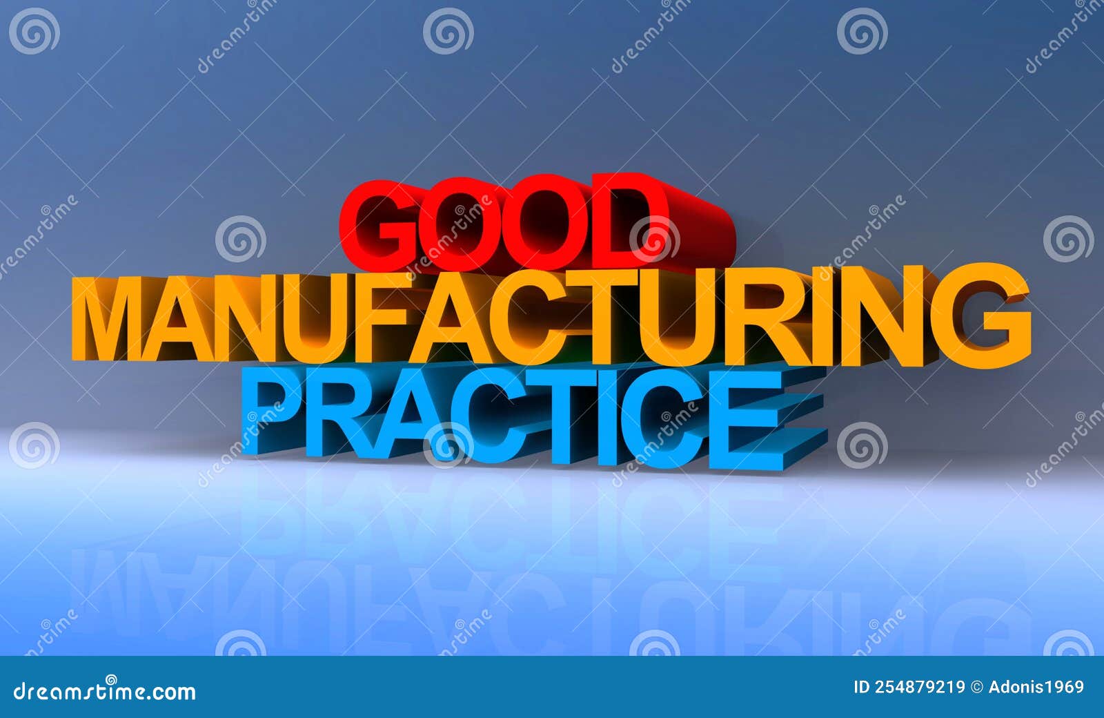 Good Manufacturing Practice GMP Certified Yellow Color Cartoon Vector ...