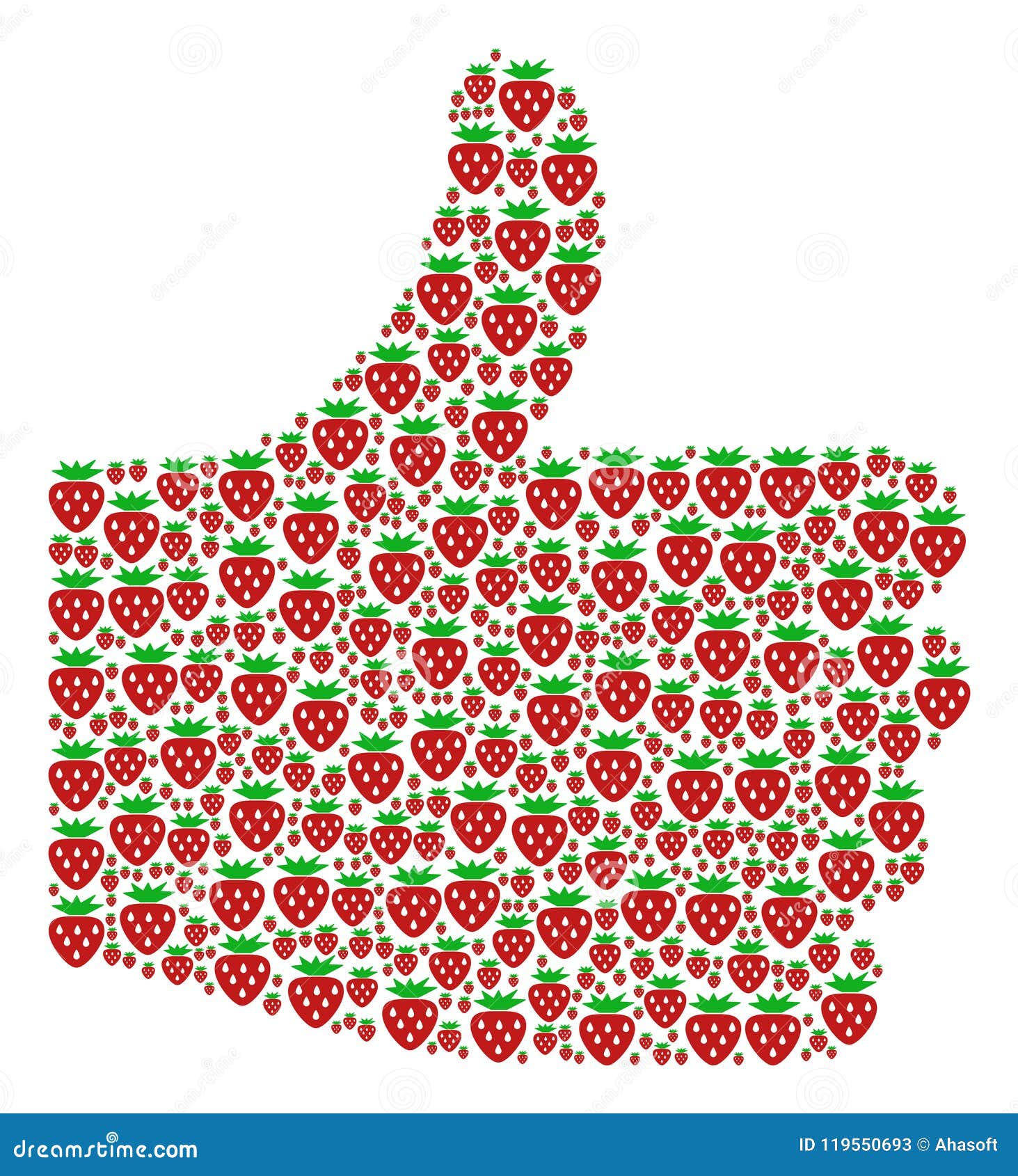 Good Mark Composition of Strawberry Icons Stock Vector - Illustration ...