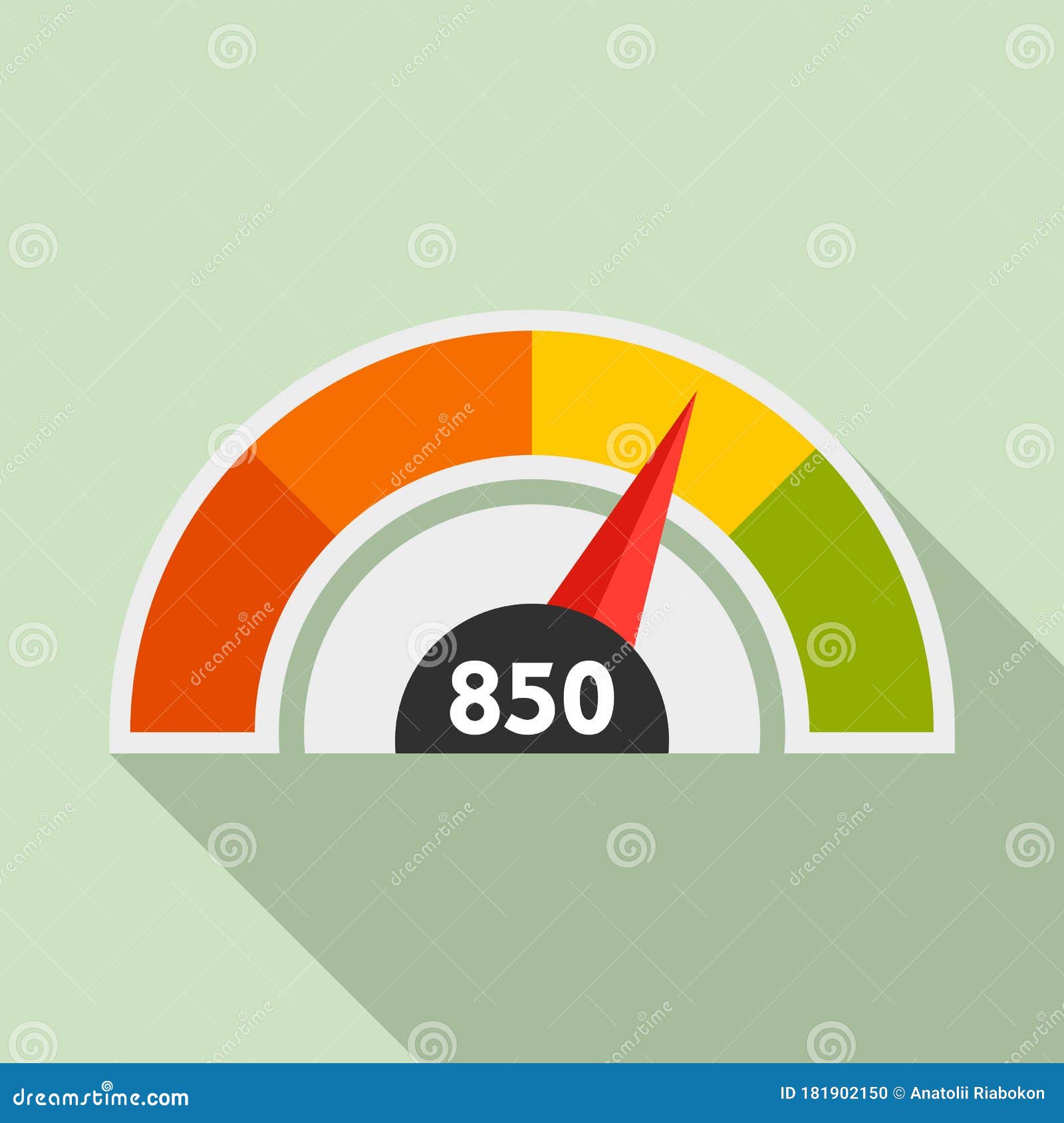 Good Meter Scale Icon, Flat Style Stock Vector - Illustration of meter ...