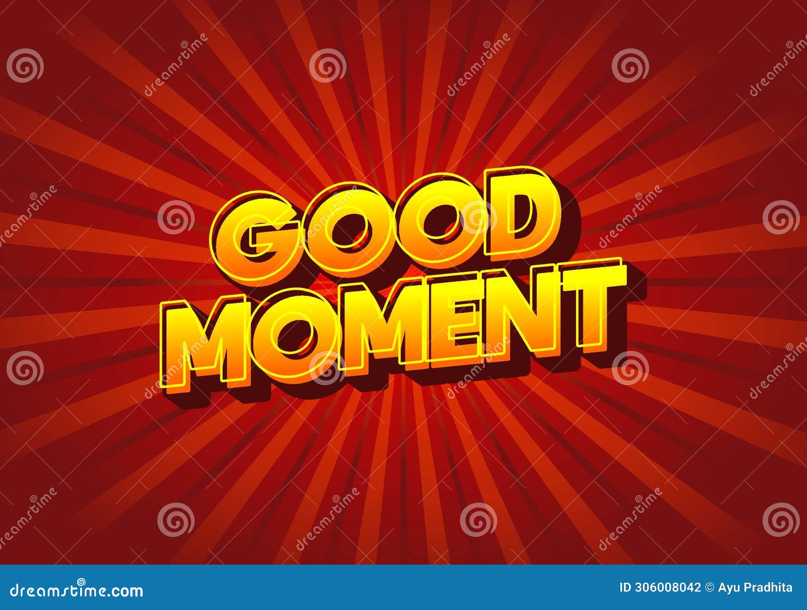 Good Moment. Text Effect in Modern Style.eye Catching Color. 3D Look ...