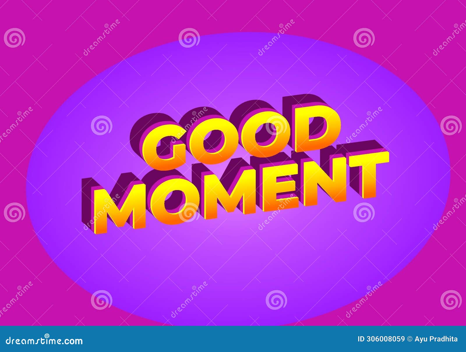Good Moment. Text Effect in Modern Style.eye Catching Color. 3D Look ...