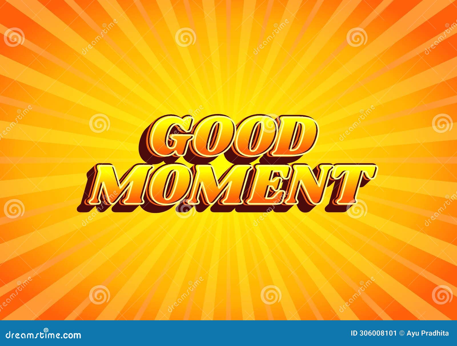 Good Moment. Text Effect in Modern Style.eye Catching Color. 3D Look ...