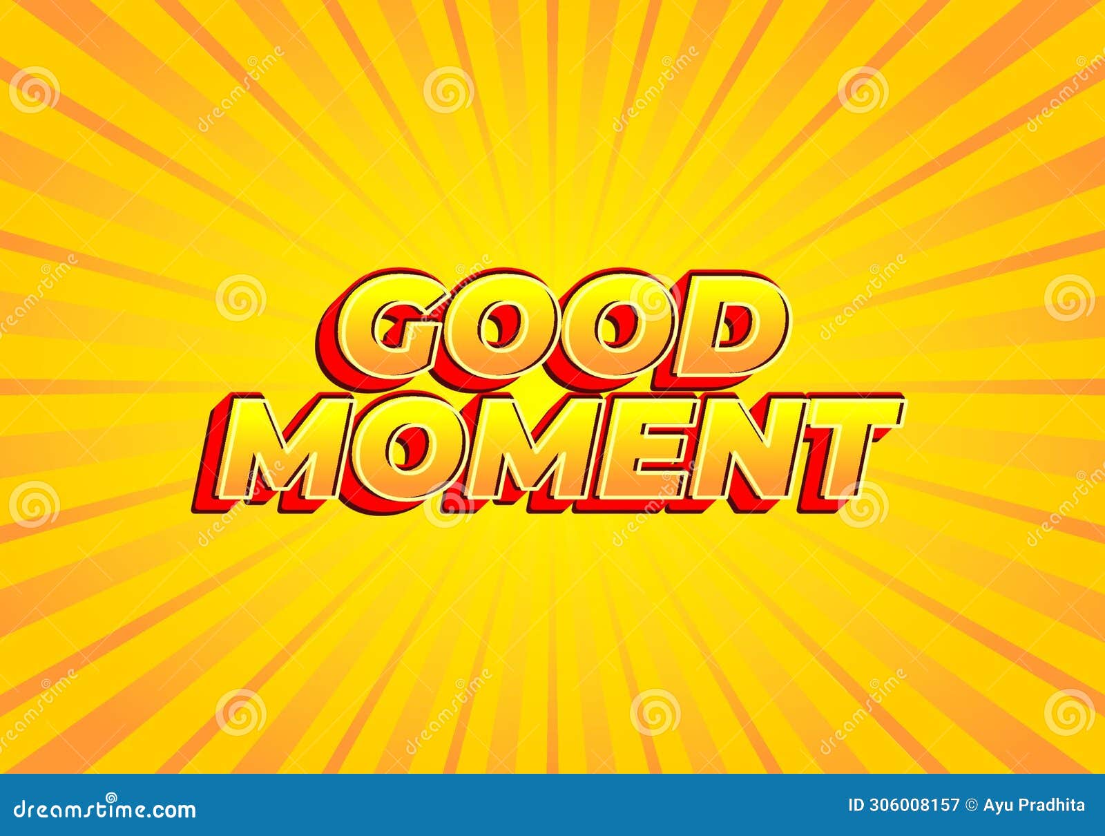 Good Moment. Text Effect in Modern Style.eye Catching Color. 3D Look ...