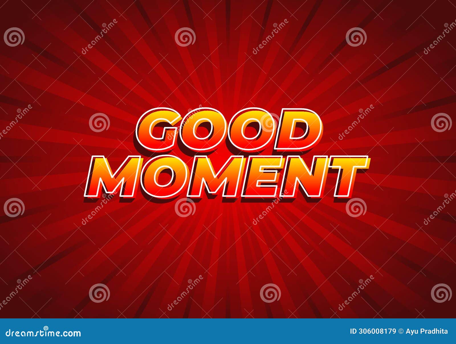 Good Moment. Text Effect in Modern Style.eye Catching Color. 3D Look ...