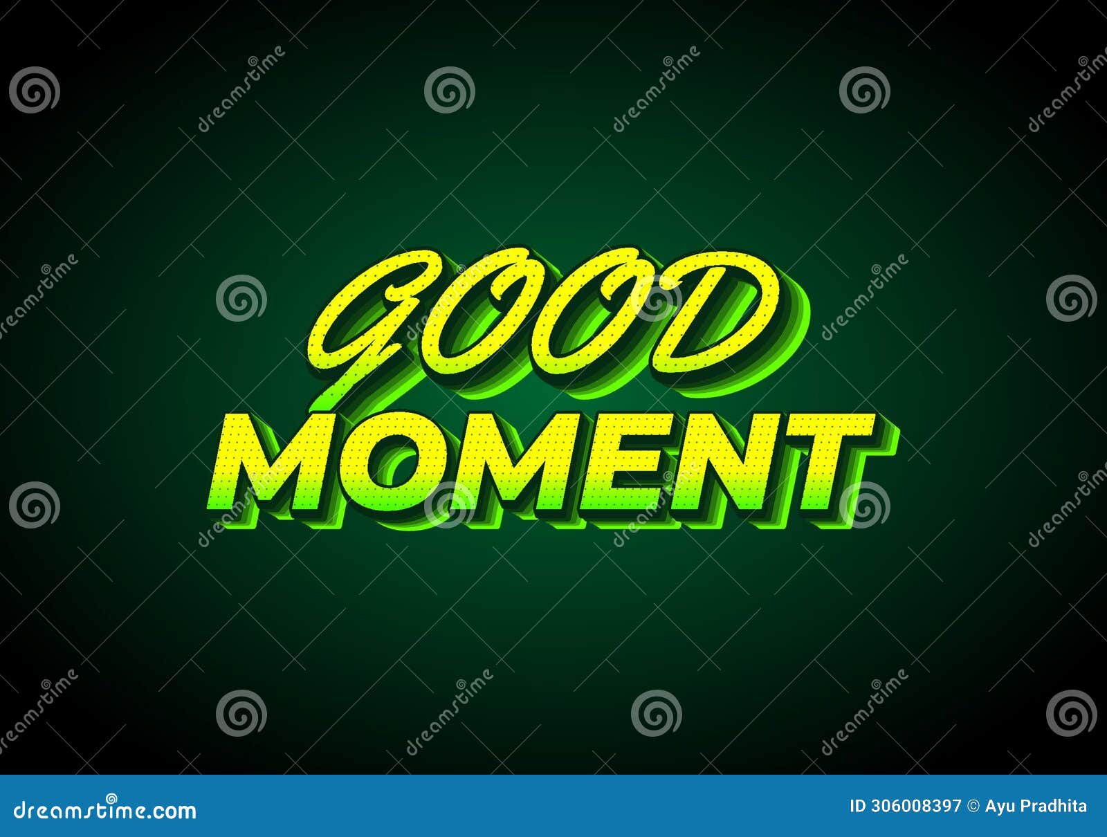 Good Moment. Text Effect in Modern Style.eye Catching Color. 3D Look ...