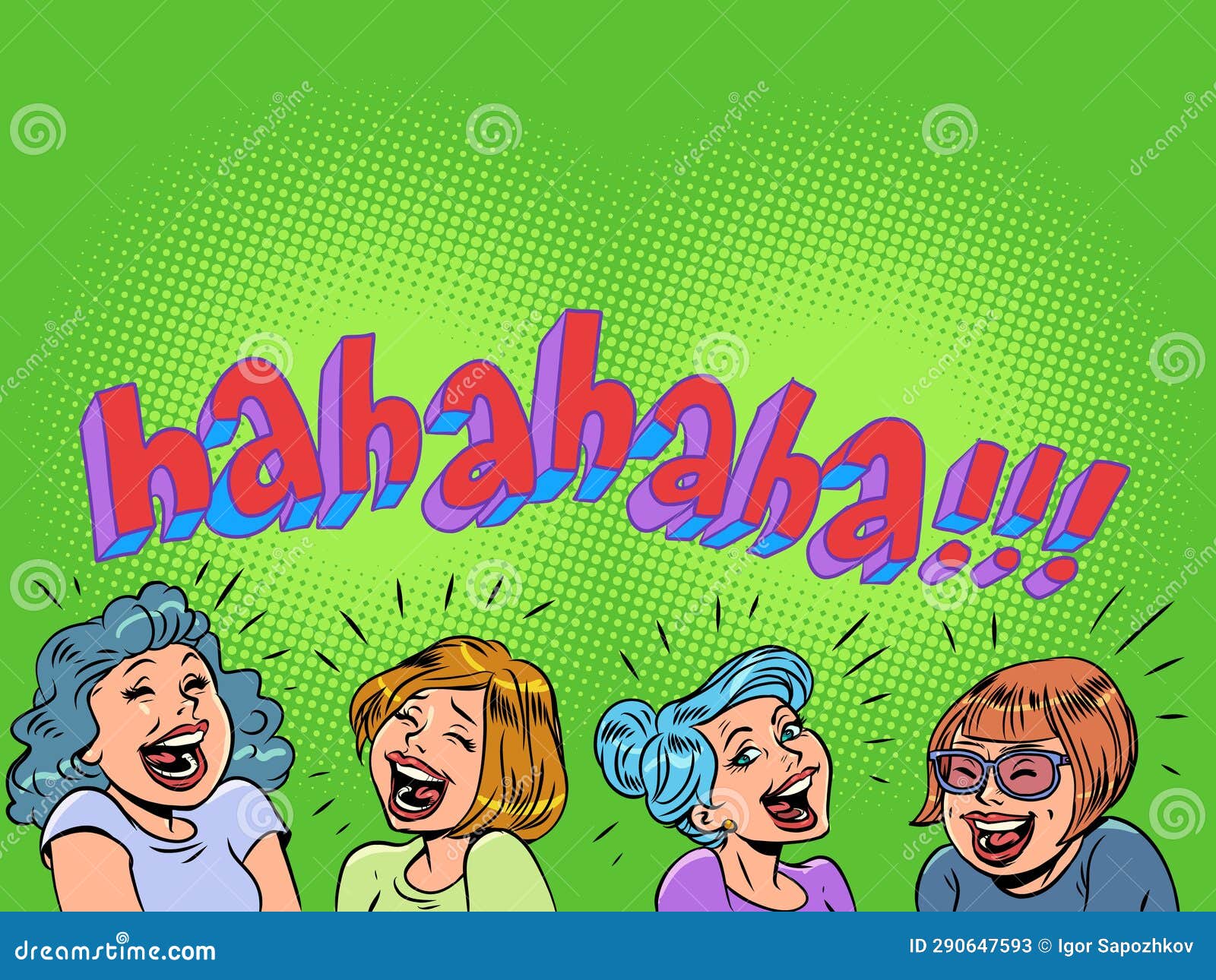 Good Mood Funny Discounts Promotions Girls Laughing With The