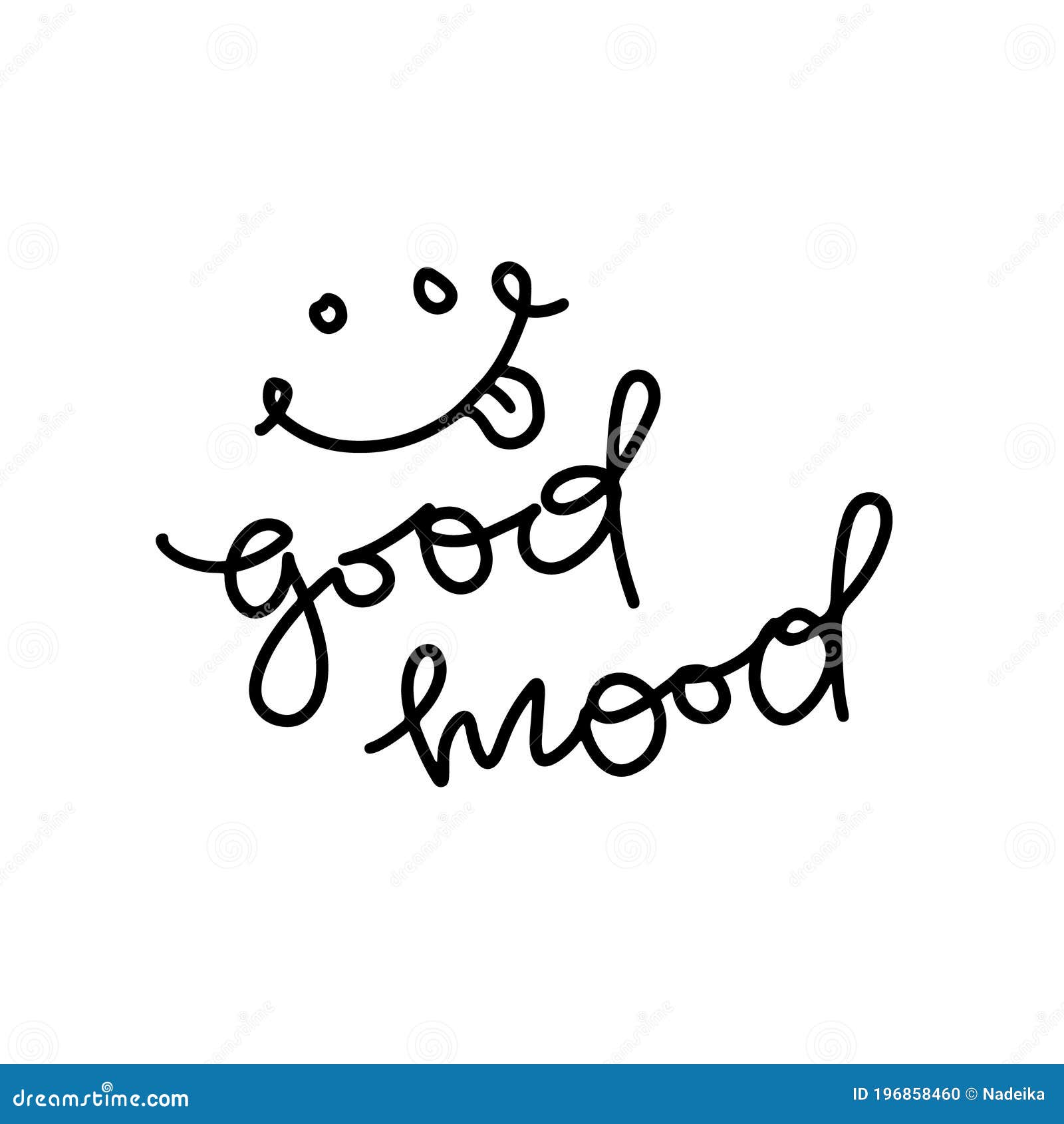Good Mood Handwritten Lettering Stock Vector - Illustration of ...