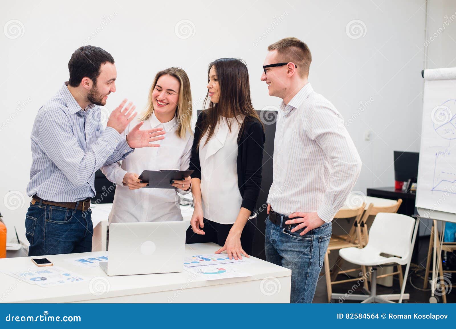 Good Mood Never Leaves Them Even at Work Stock Photo - Image of ...