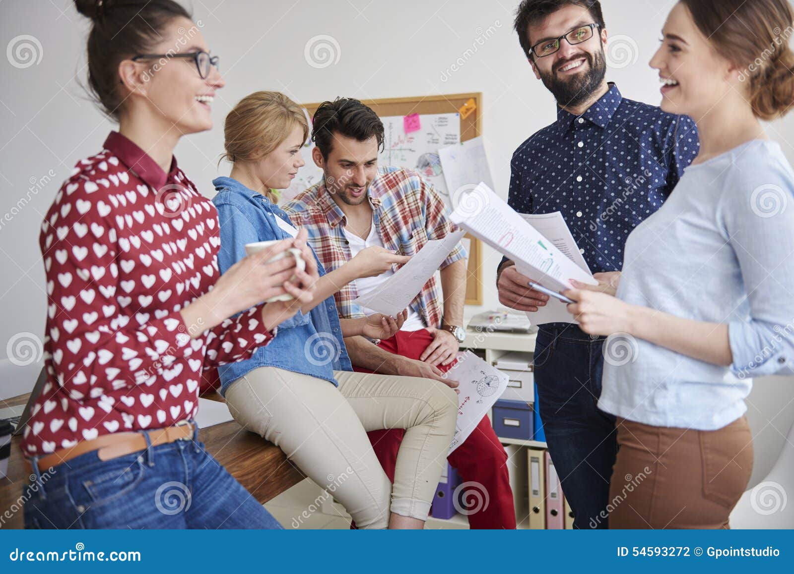 Good mood at work stock photo. Image of good, beard, partnership - 54593272