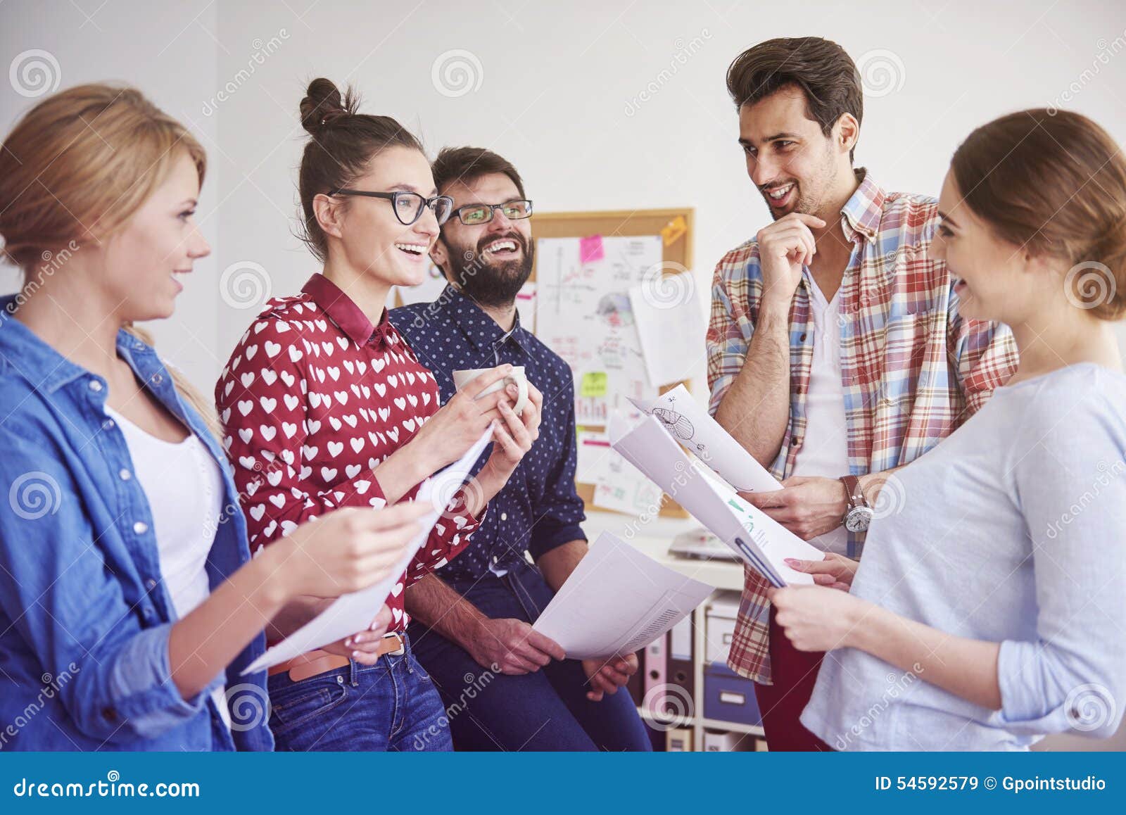 Good mood at work stock image. Image of people, laughing - 54592579