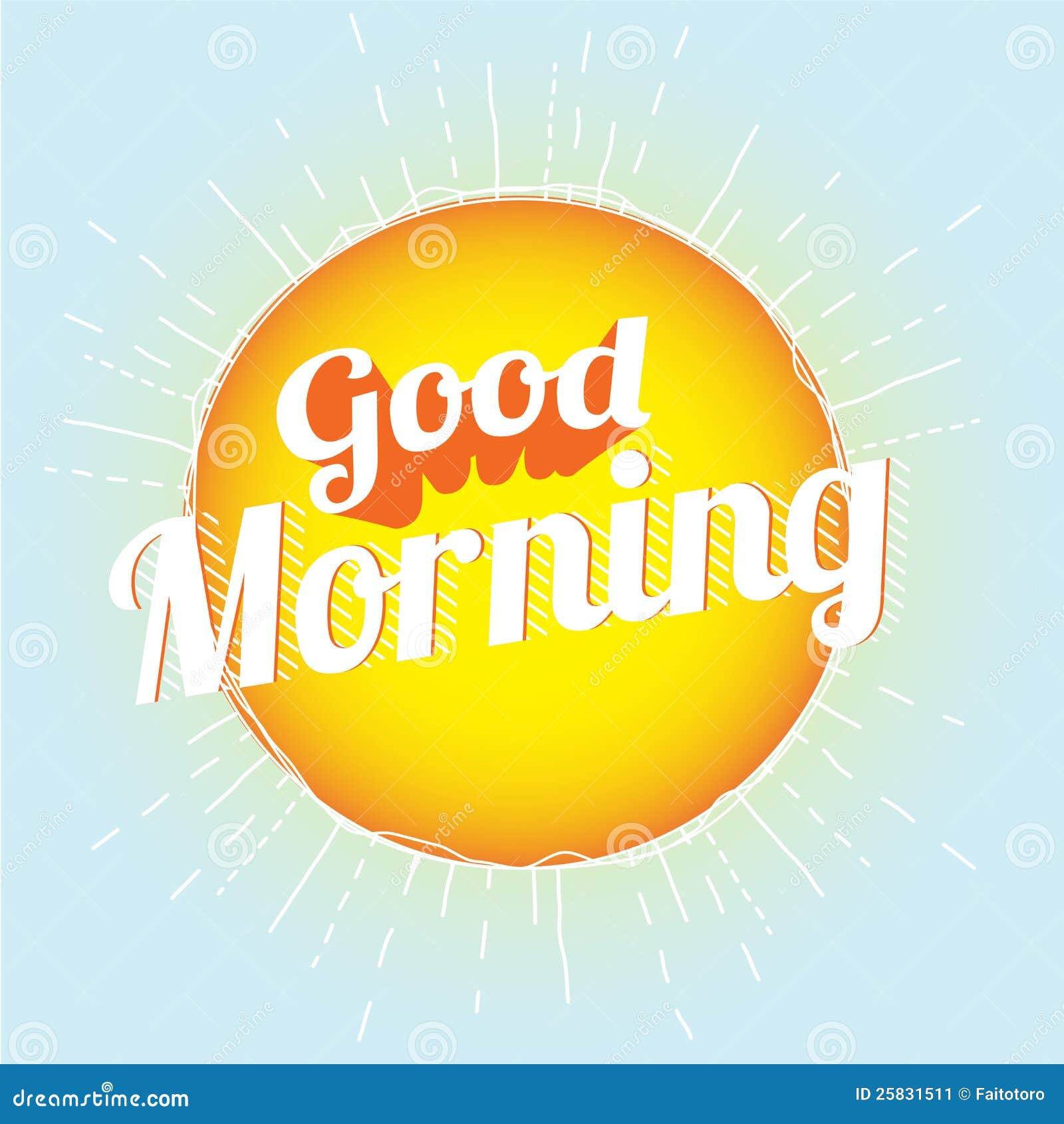 Good Morning stock vector. Illustration of sunshine, morning - 25831511