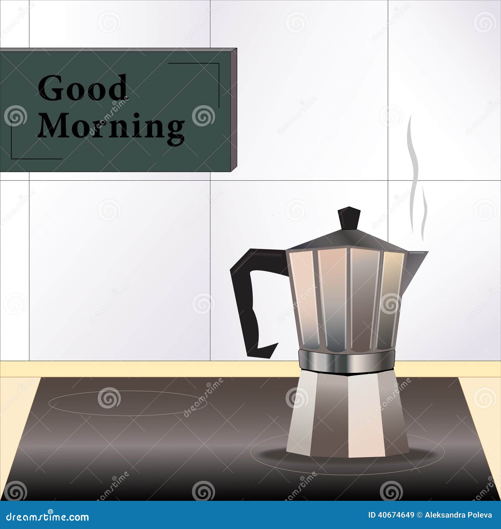 Good morning stock illustration. Illustration of chocolate - 40674649
