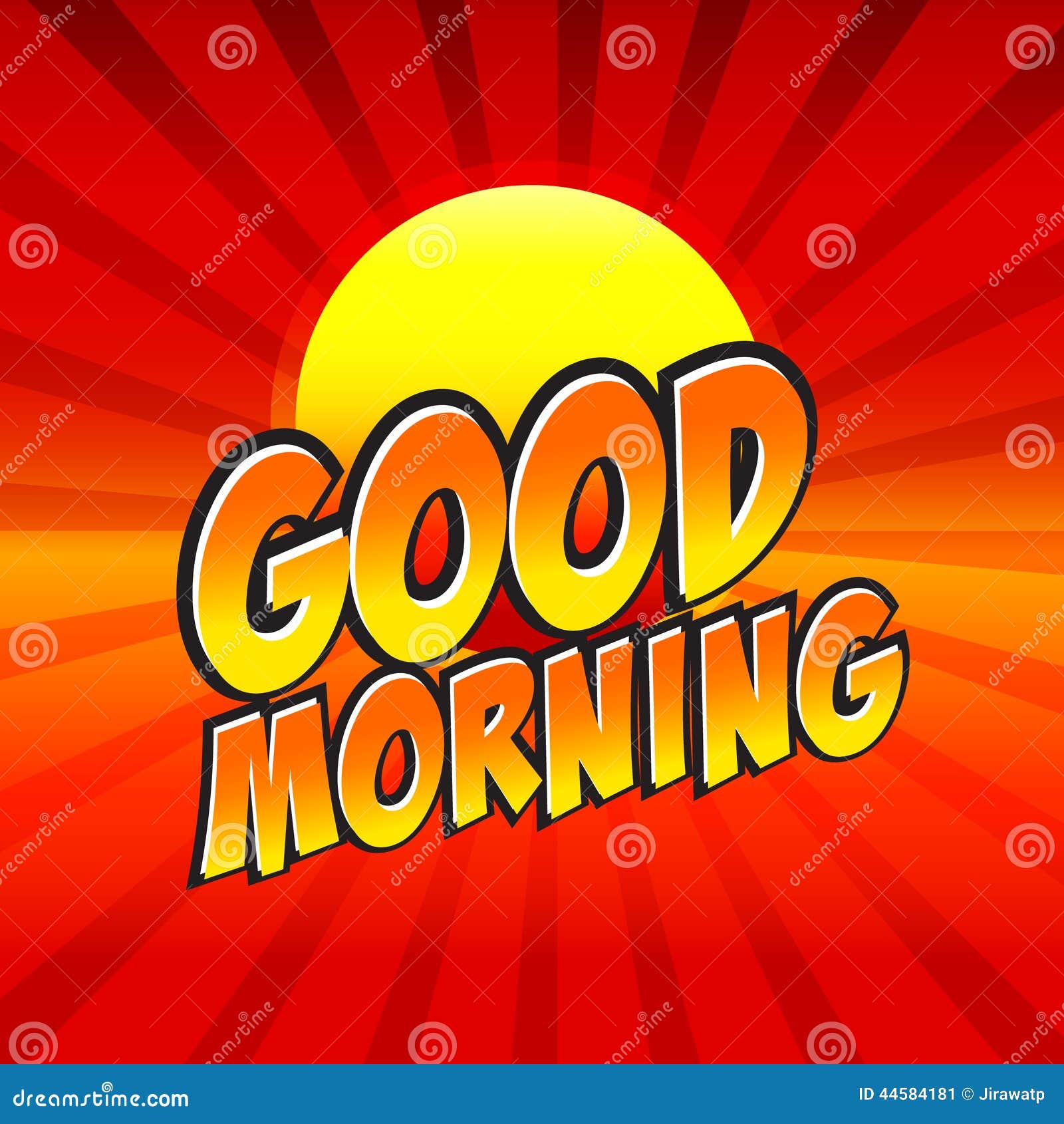 Good Morning Comic Speech Bubble, Cartoon. Stock Vector - Illustration ...