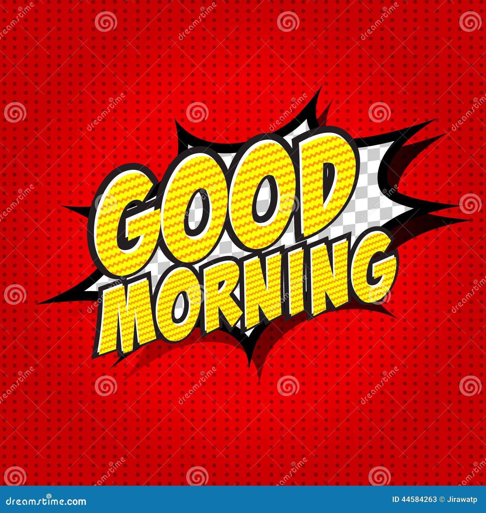 Good Morning Comic Speech Bubble, Cartoon. Stock Vector - Illustration ...