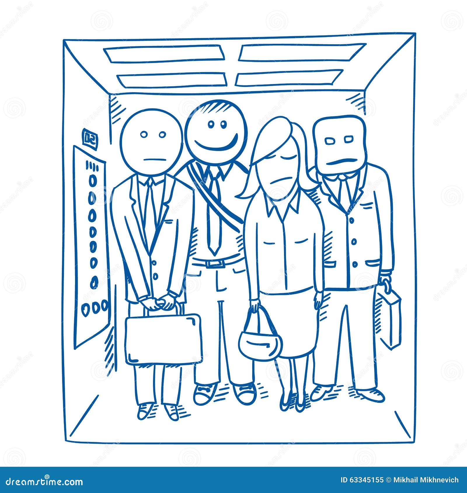 Elevator. Office Building With Opened Closed Repair Doors Elevators ...