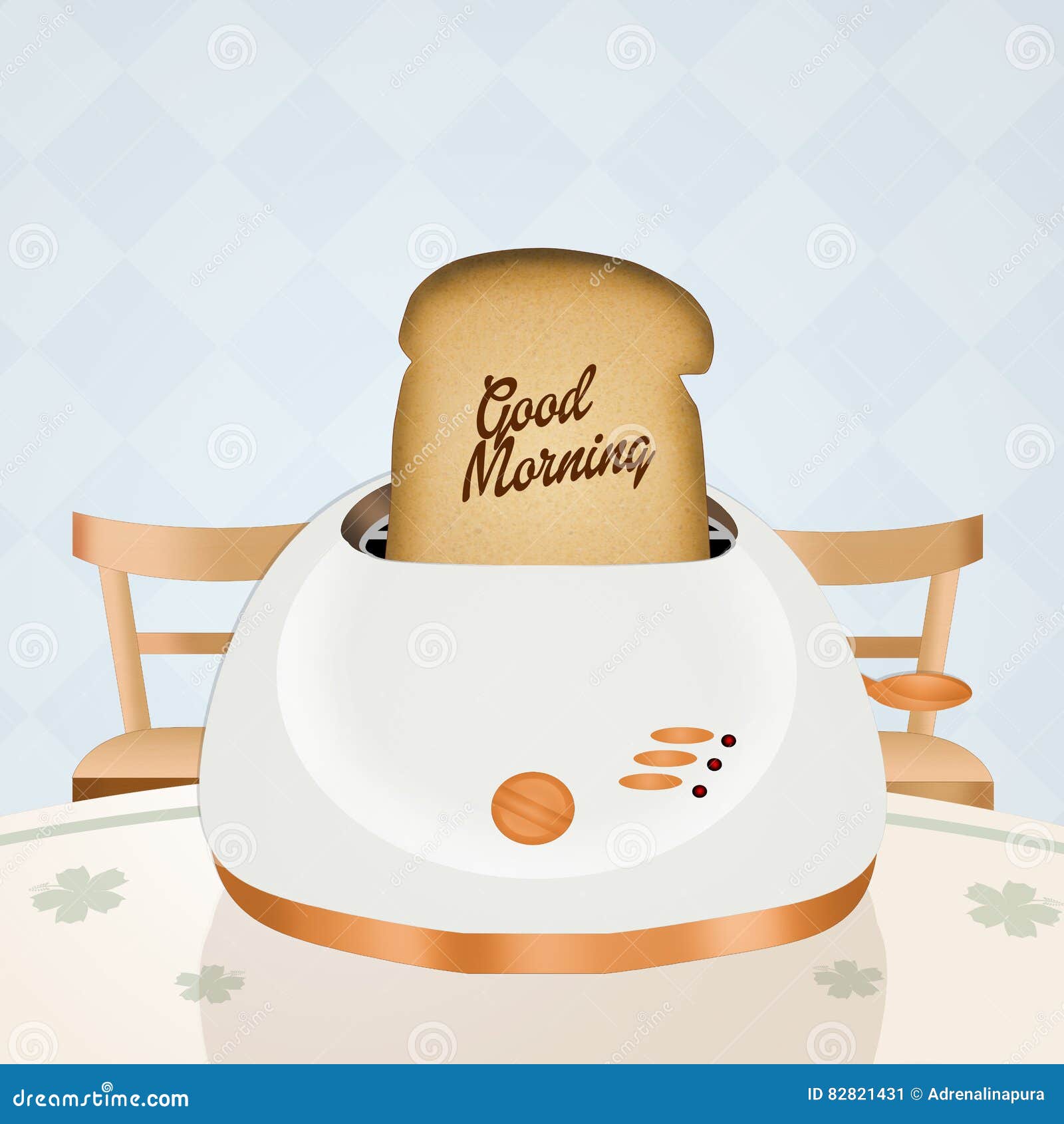 Good morning stock illustration. Illustration of slice - 82821431