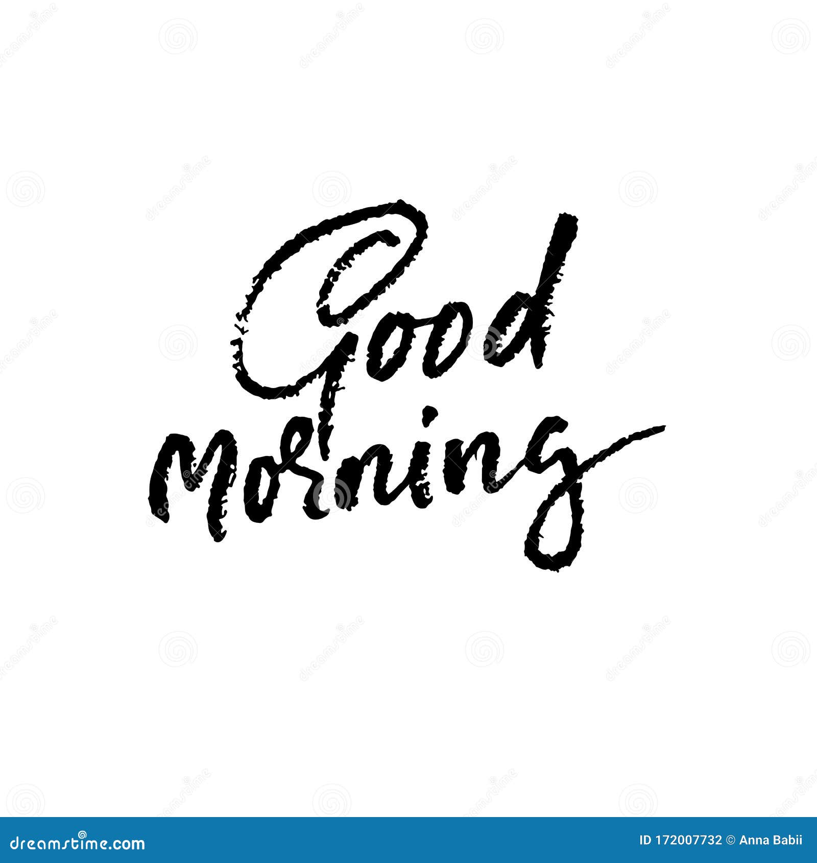 Good Morning. Hand Drawn Lettering Text. Handwritten Calligraphy ...