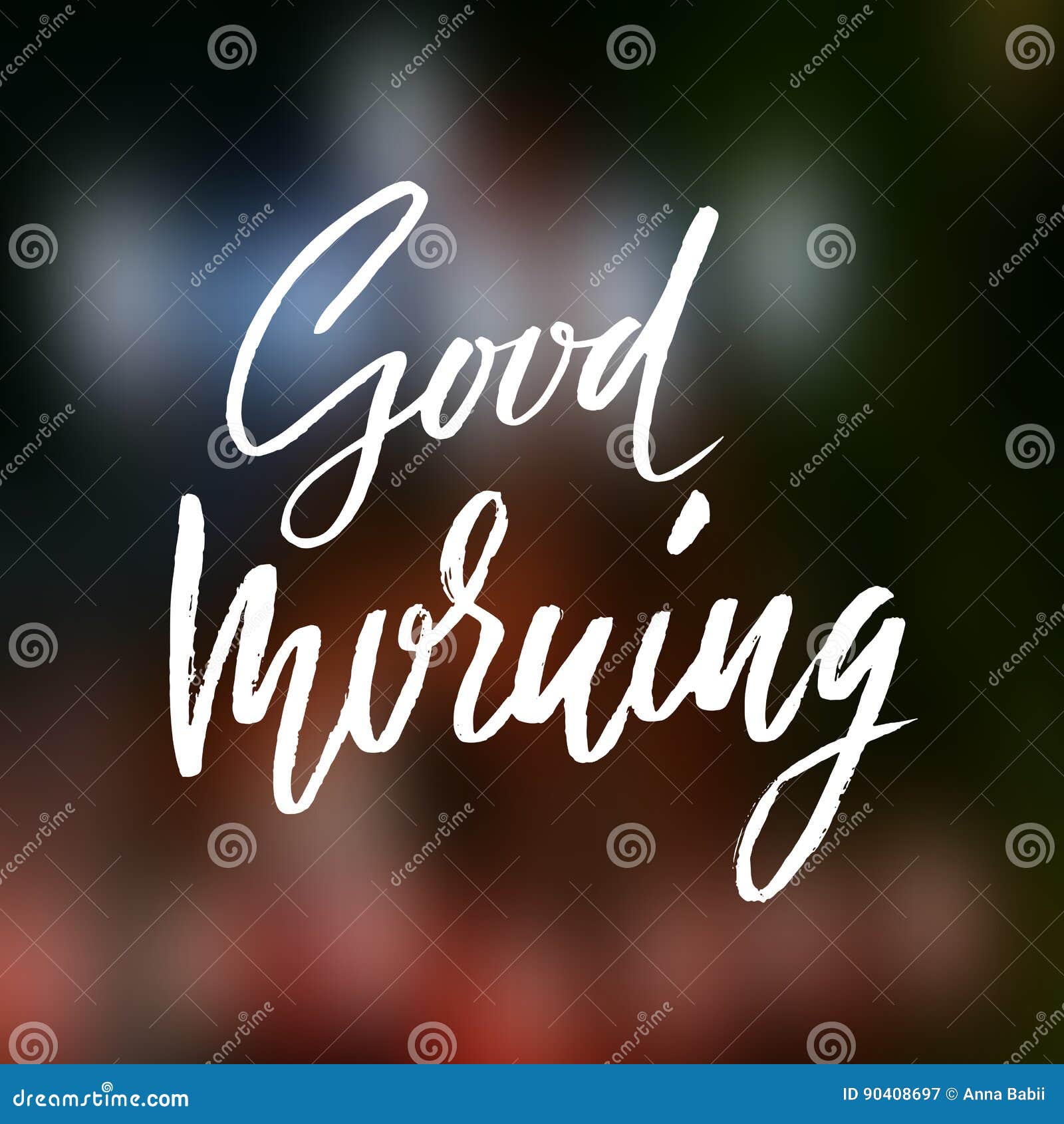 Good Morning. Hand Drawn Lettering Text. Handwritten Calligraphy ...