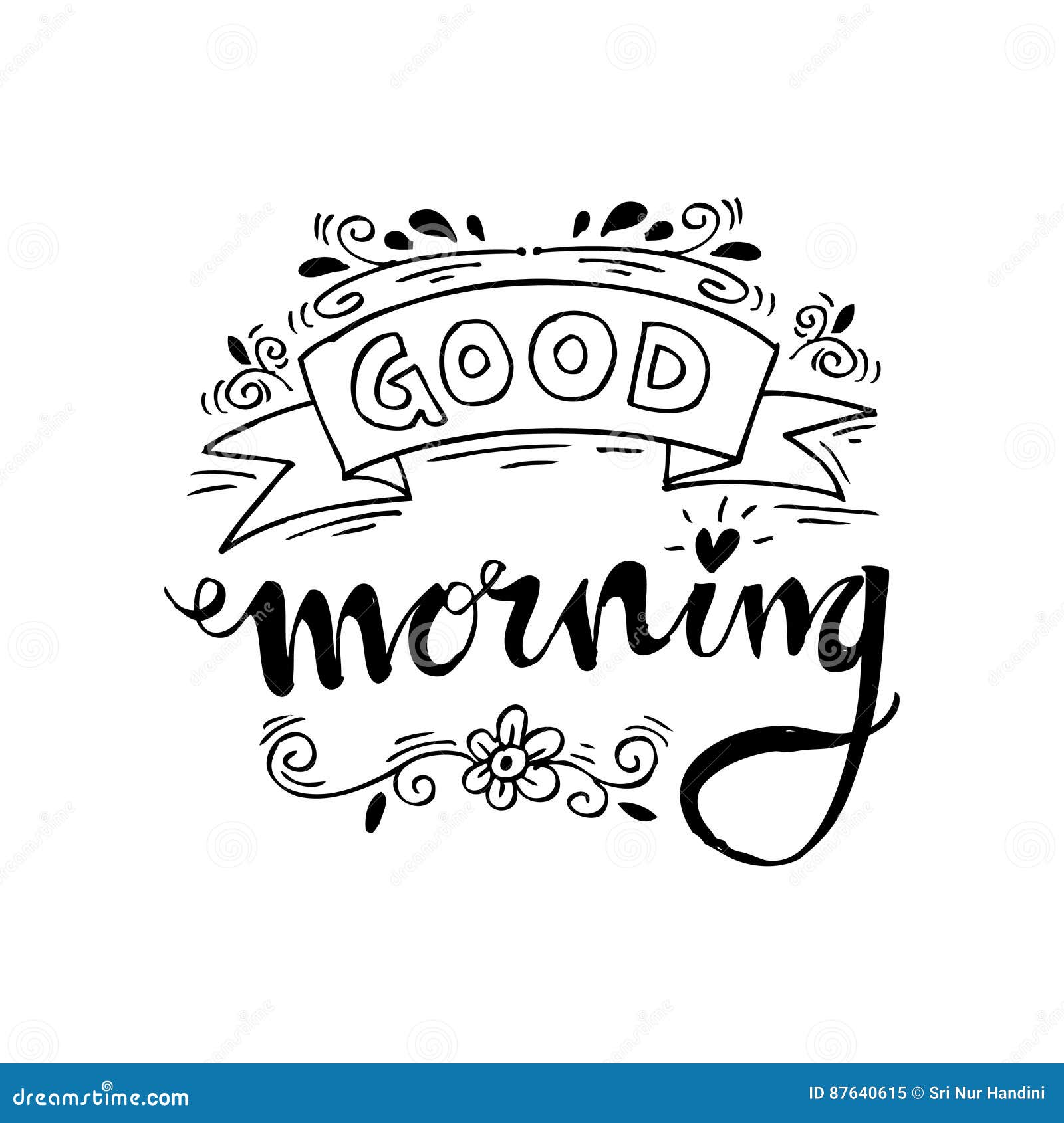 Good morning stock illustration. Illustration of decorative - 87640615