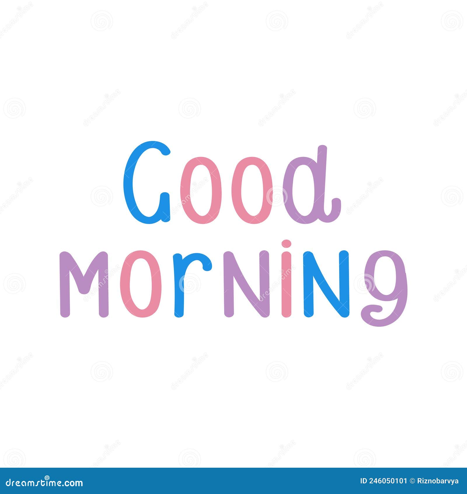 Good Morning Hand Written Text Stock Vector - Illustration of letter ...
