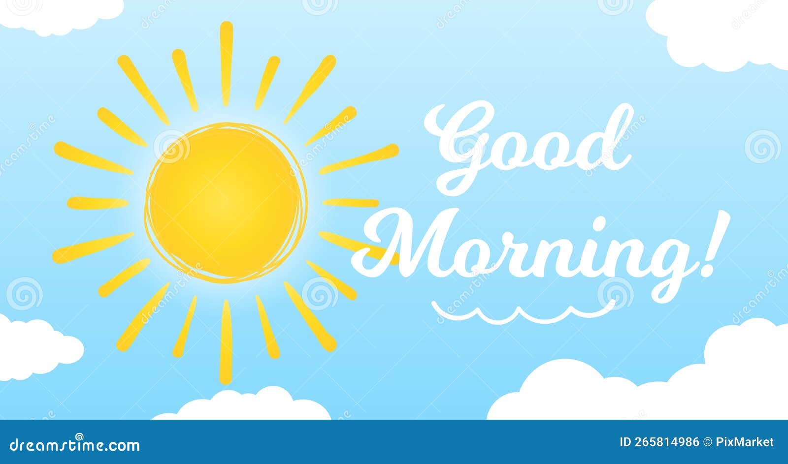 Good Morning stock vector. Illustration of good, cute - 265814986