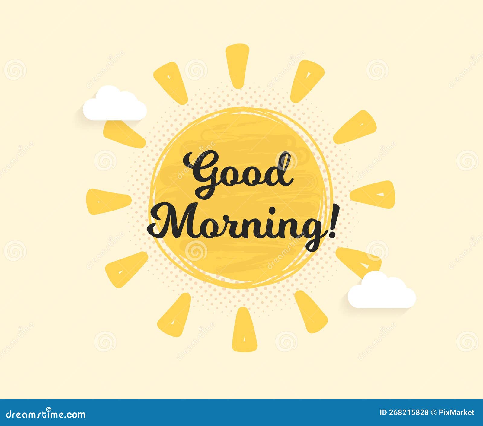 Good Morning stock vector. Illustration of sunrise, shape - 268215828