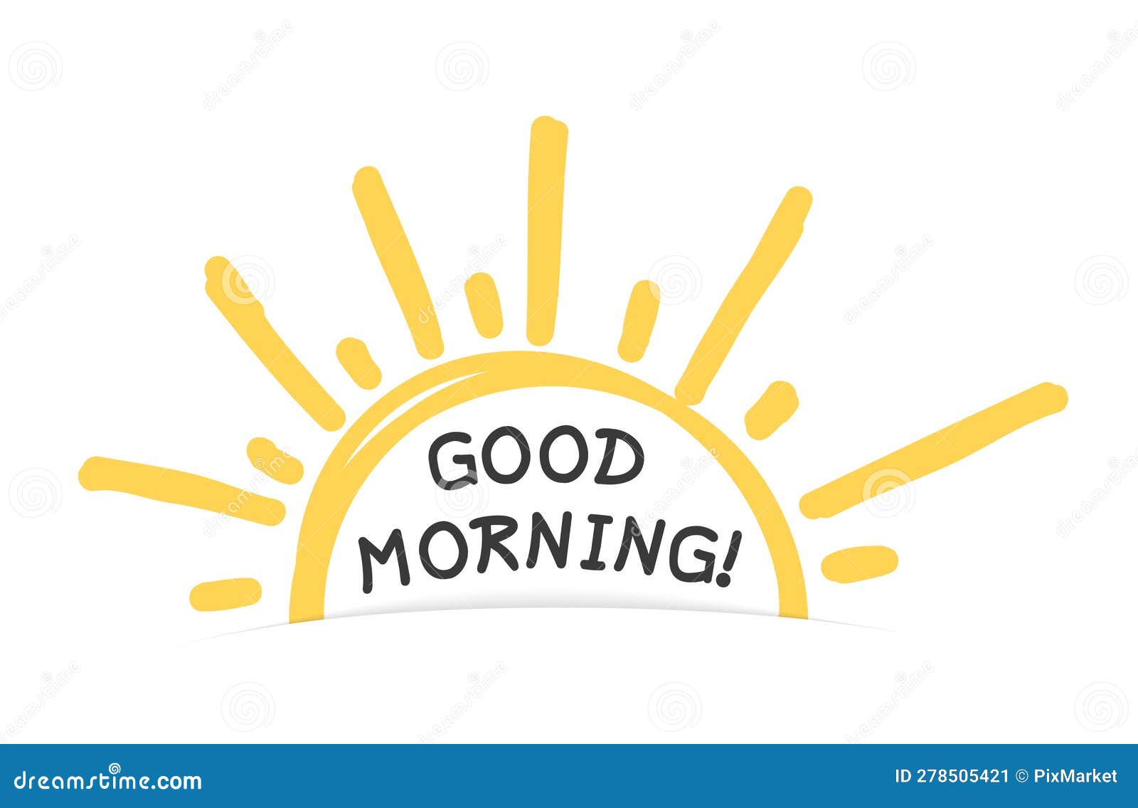 Good Morning stock vector. Illustration of word, handdrawn - 278505421