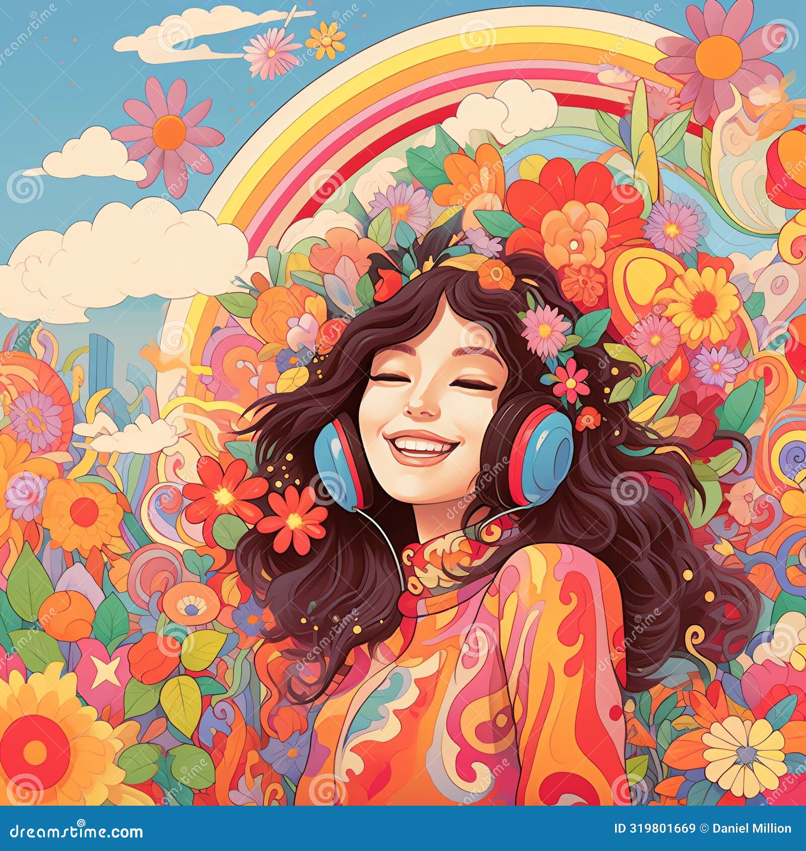 Good Morning Hippie Style Routine Life Style Stock Illustration ...