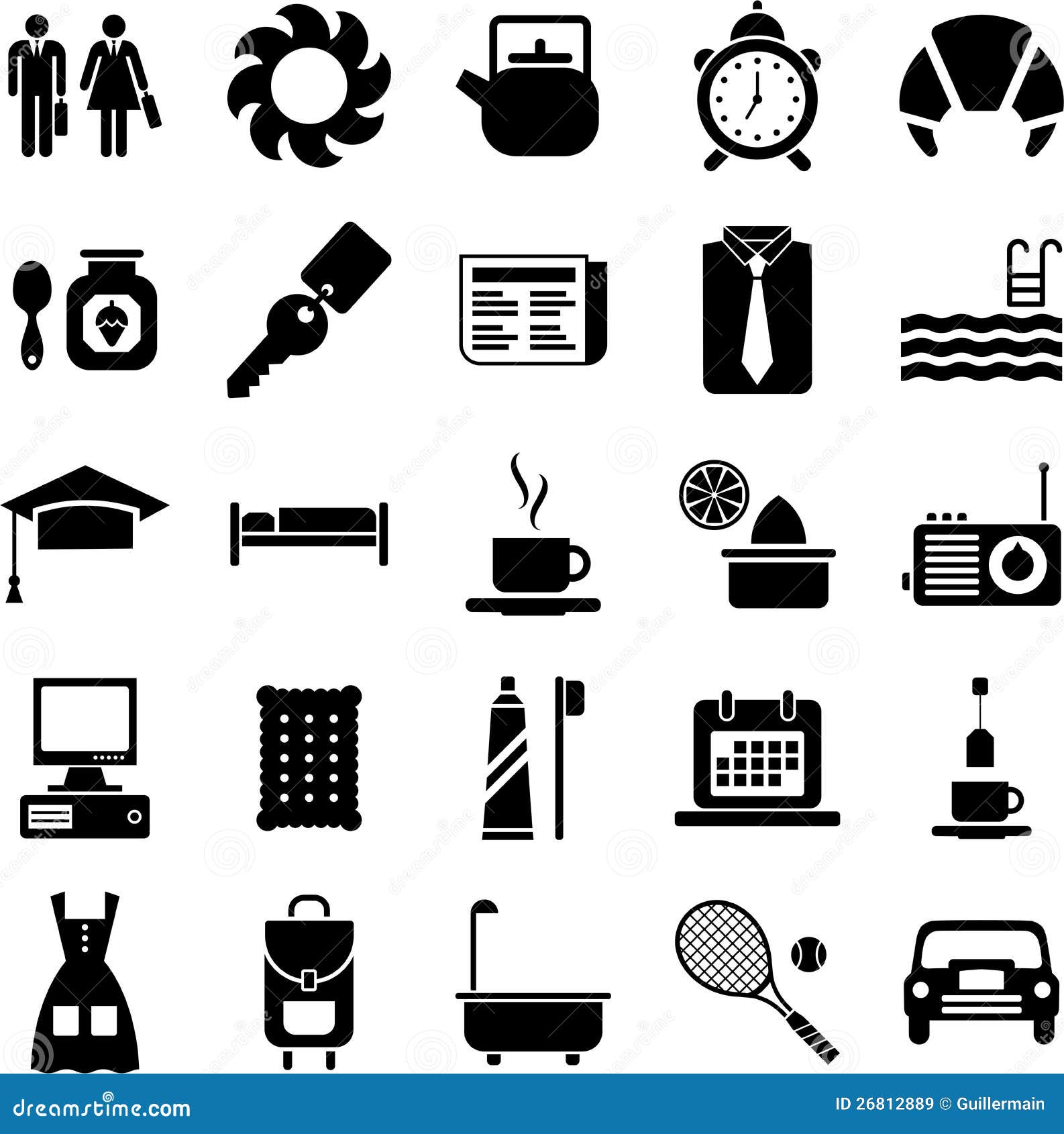 Good morning icons stock vector. Illustration of juice - 26812889