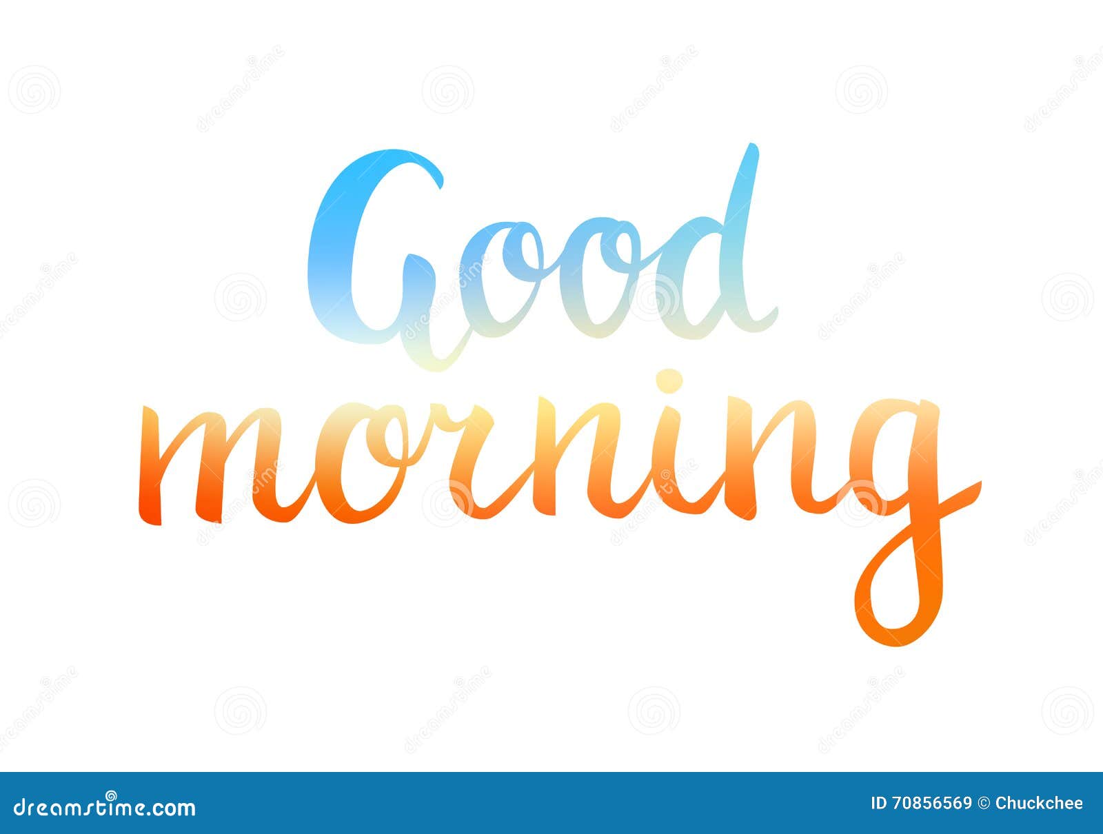 Good Morning stock vector. Illustration of cursive, happy - 70856569