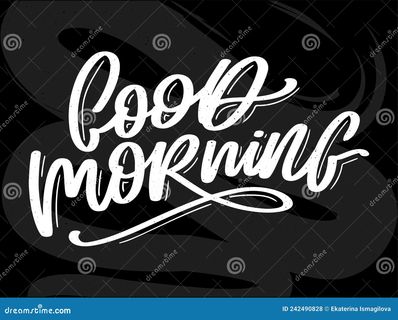 Good Morning Lettering Calligraphy Brush Text Slogan Stock Vector ...