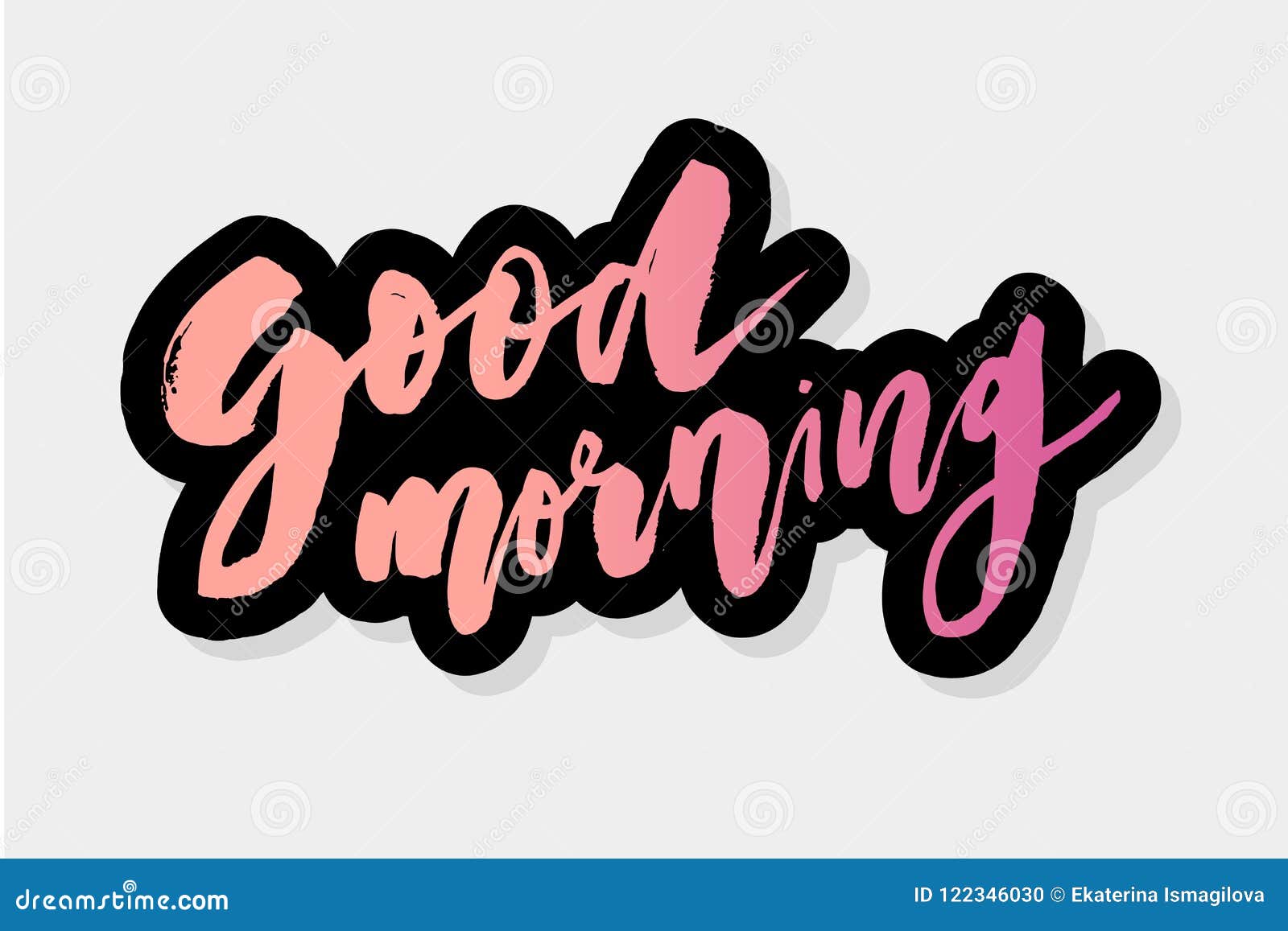 Good Morning Lettering Calligraphy Vector Text Phrase Typography ...