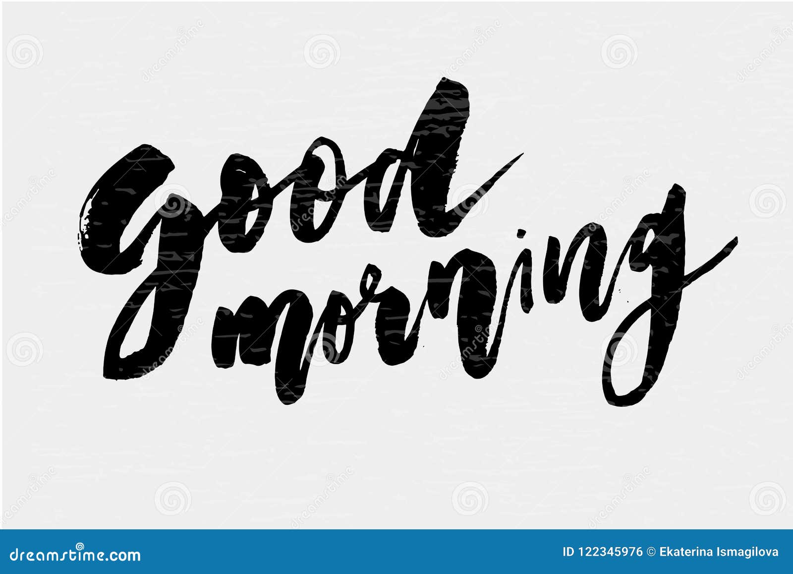 Good Morning Lettering Calligraphy Vector Text Phrase Typography Stock ...