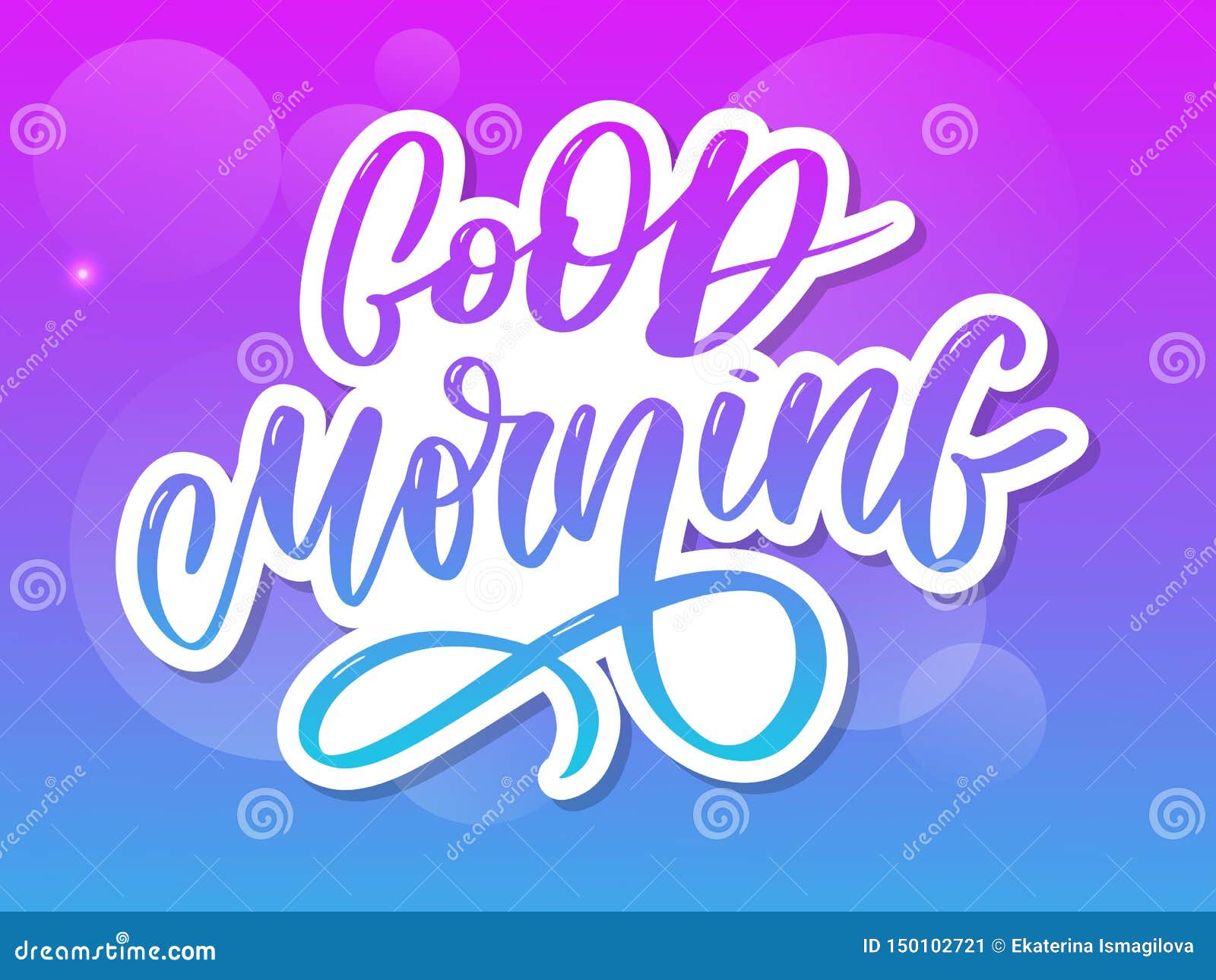 Good Morning Lettering Text Slogan Calligraphy Black Stock Vector ...