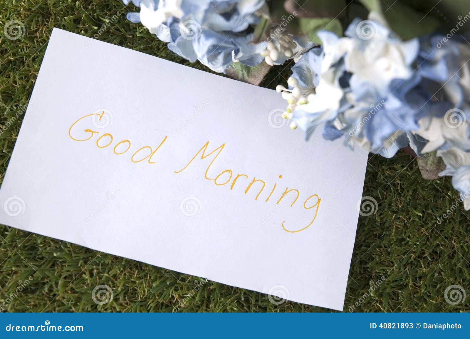 Good morning on paper note stock image. Image of background - 40821893
