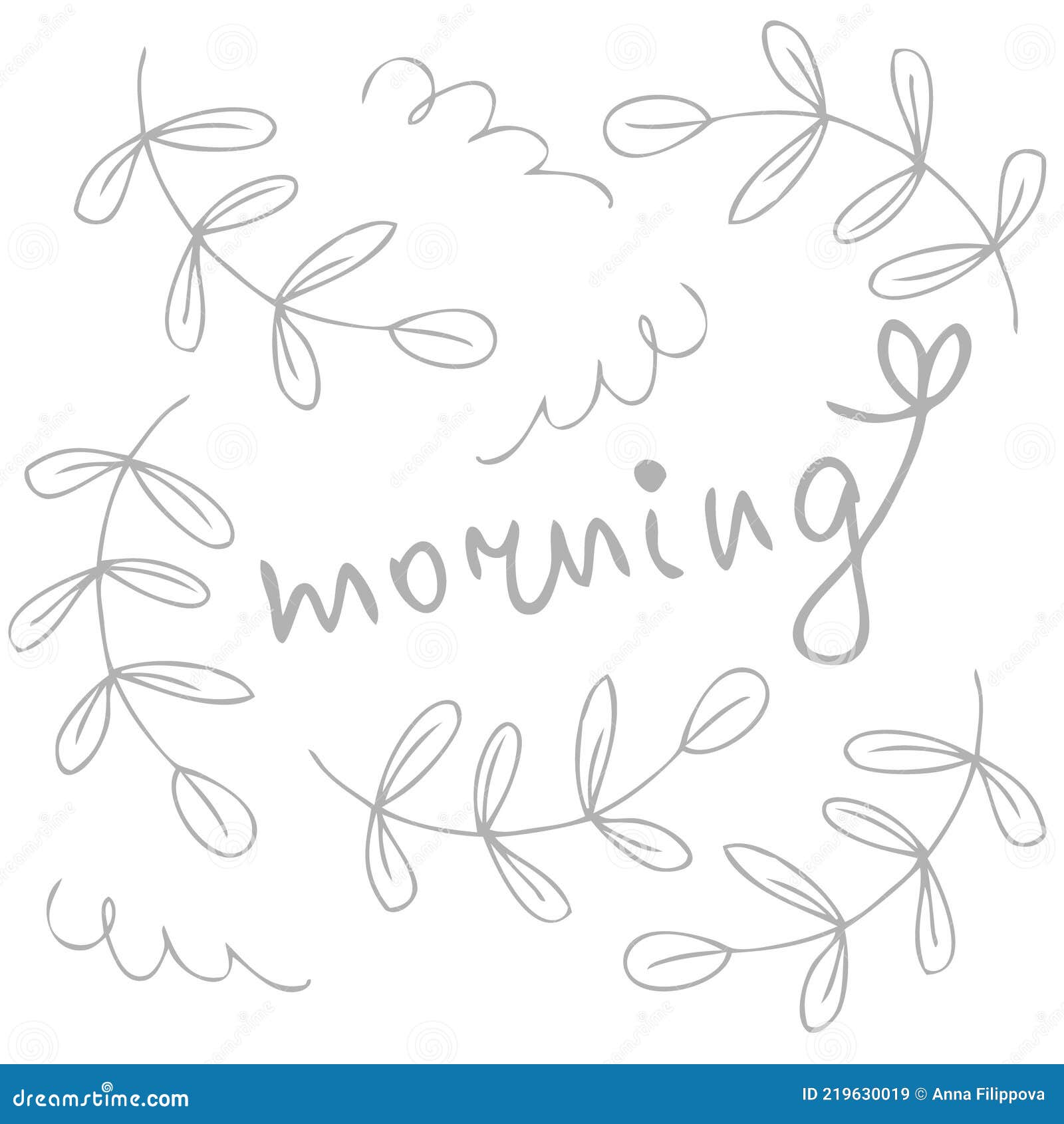 Good Morning Pattern. Hand Drawn Vector Illustration Stock Vector ...