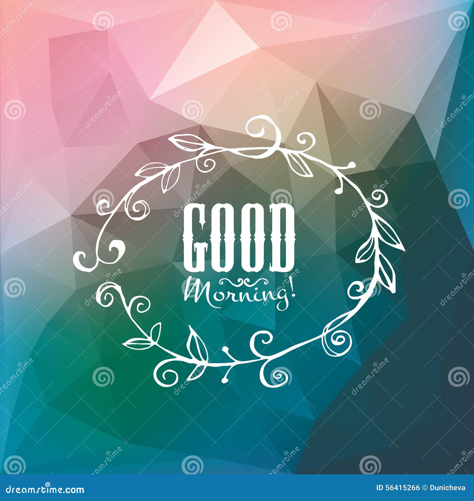 Good Morning Poster. Hand Made Stock Vector - Illustration of fashion ...