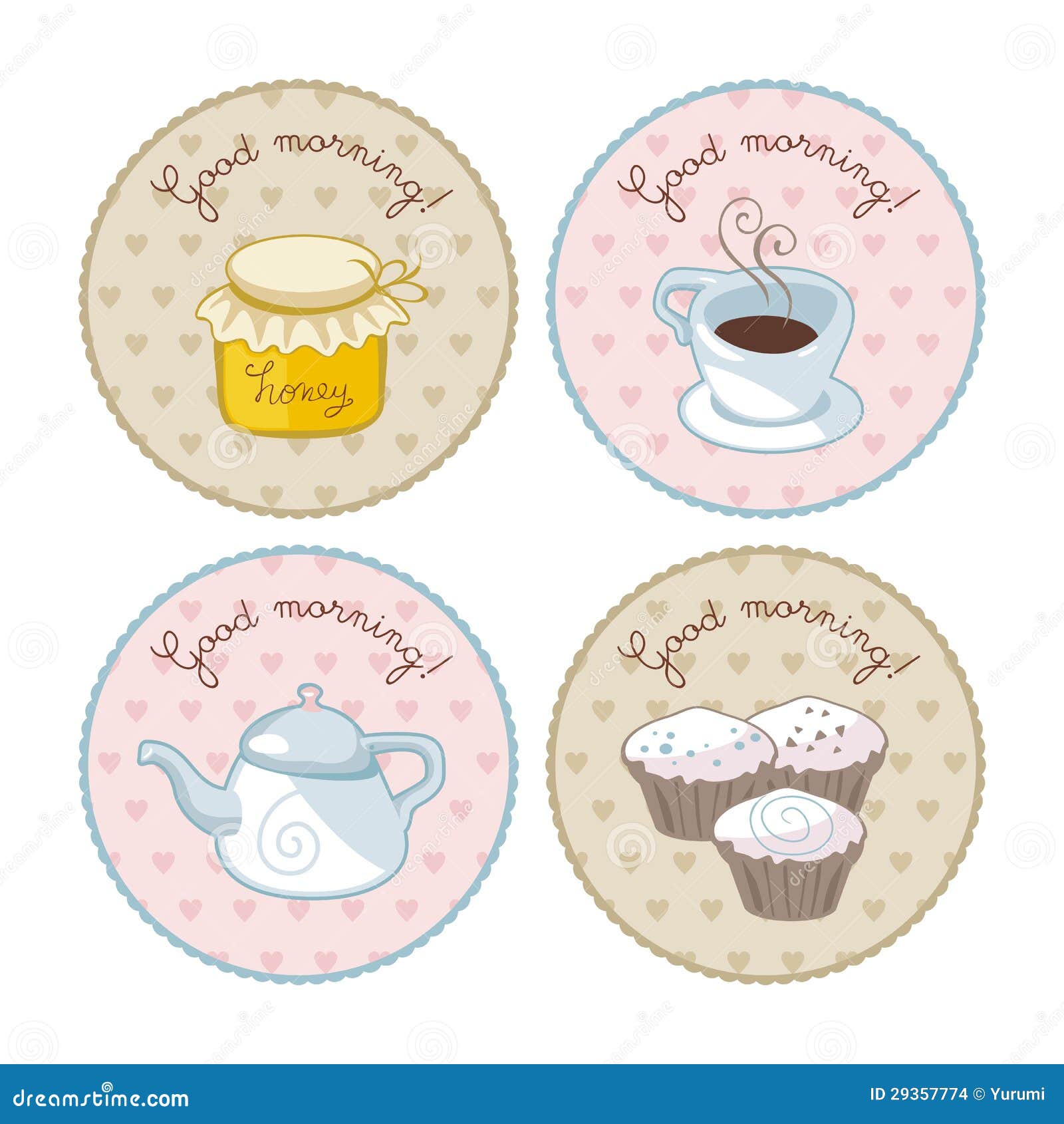 Good Morning Set stock vector. Illustration of morning - 29357774