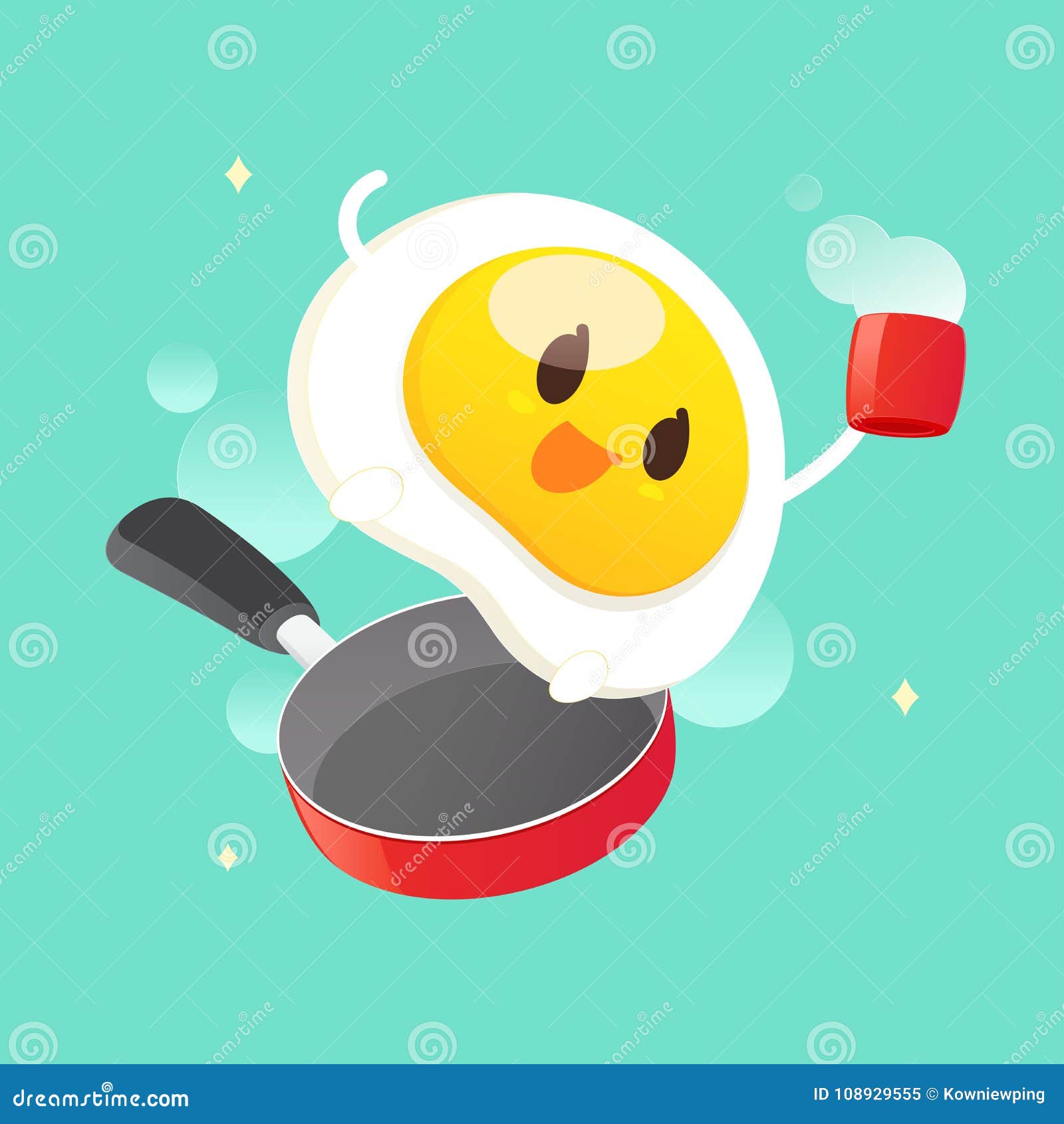 Sweet Breakfast On Table Vector Illustration | CartoonDealer.com #173931500