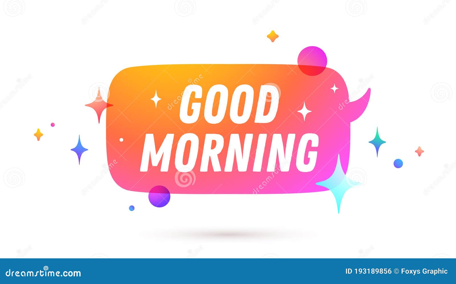 Good Morning. Speech Bubble Stock Vector - Illustration of graphic ...
