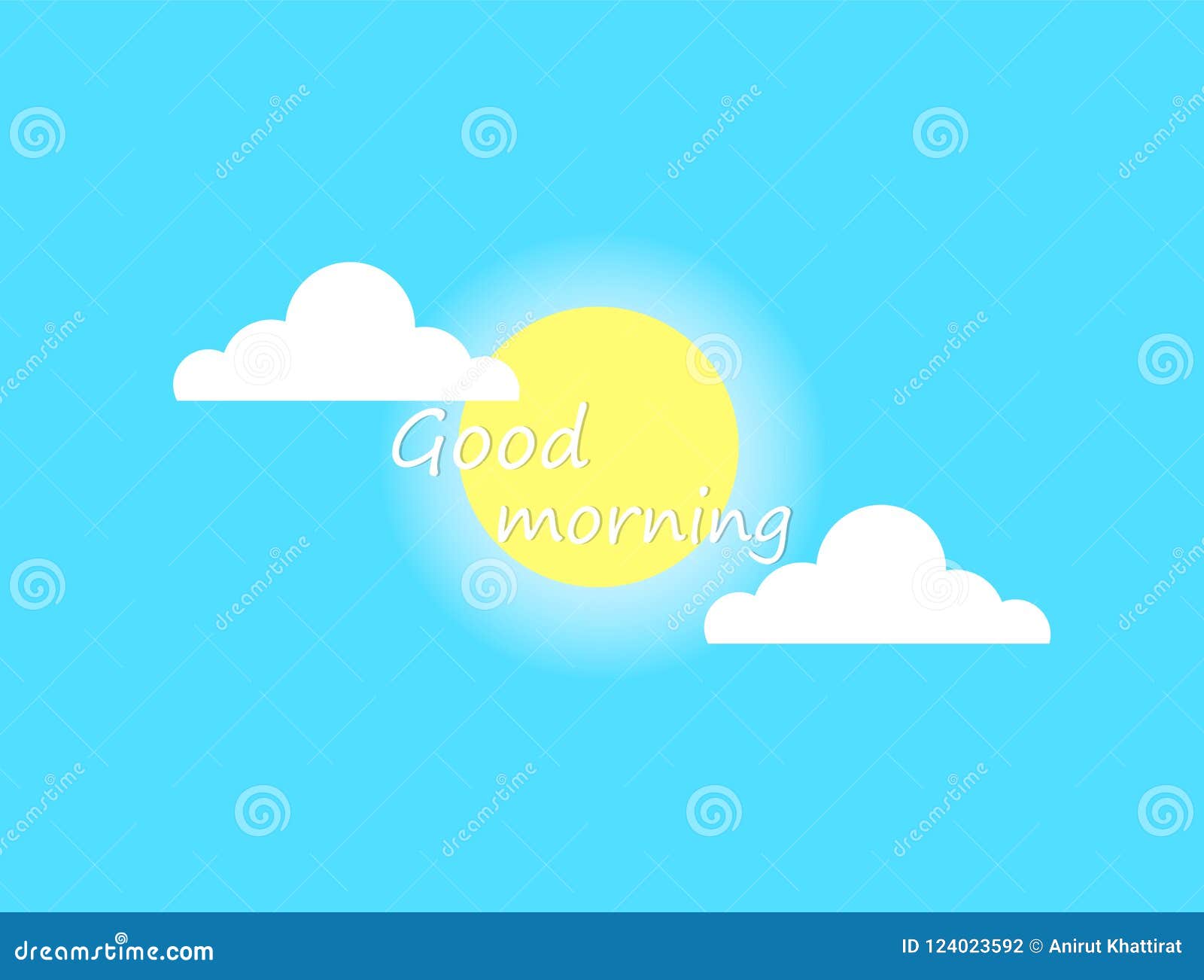 Good Morning Vector Background Stock Vector - Illustration of letter ...