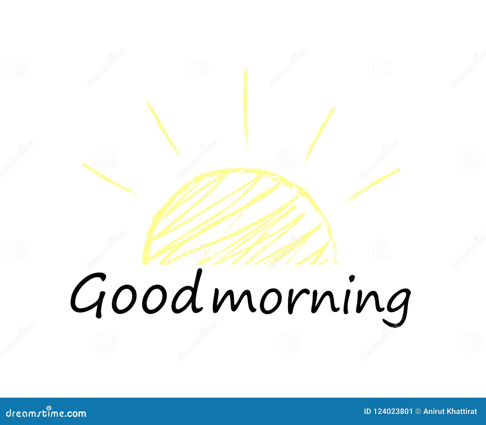 Good Morning Vector Background Stock Vector - Illustration of line ...