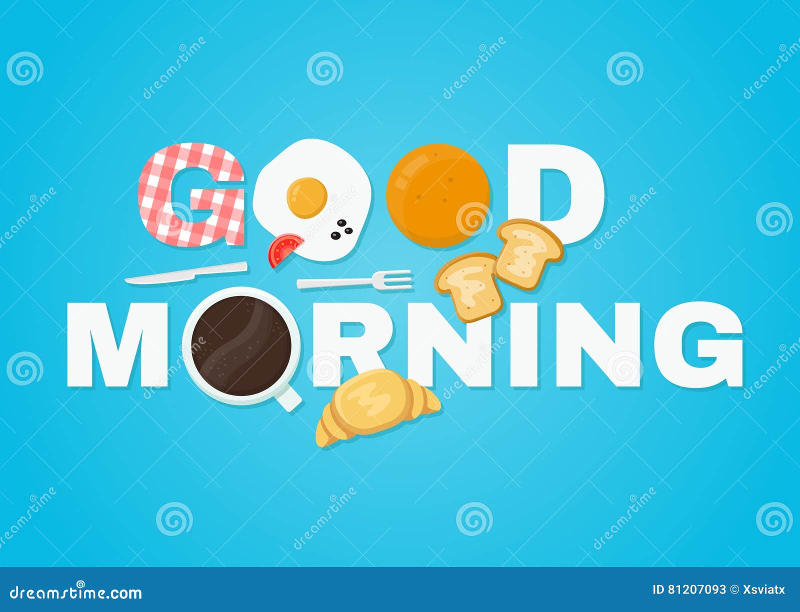 Good Morning Vector Illustration Letter | CartoonDealer.com #81207093