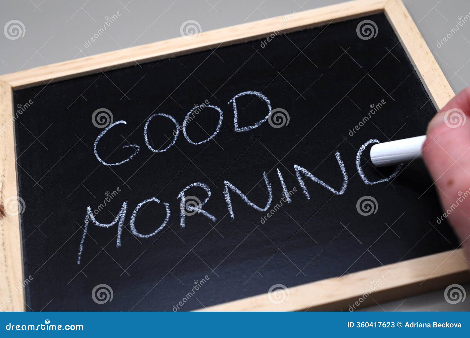 Good morning write stock illustration. Illustration of board - 360417623