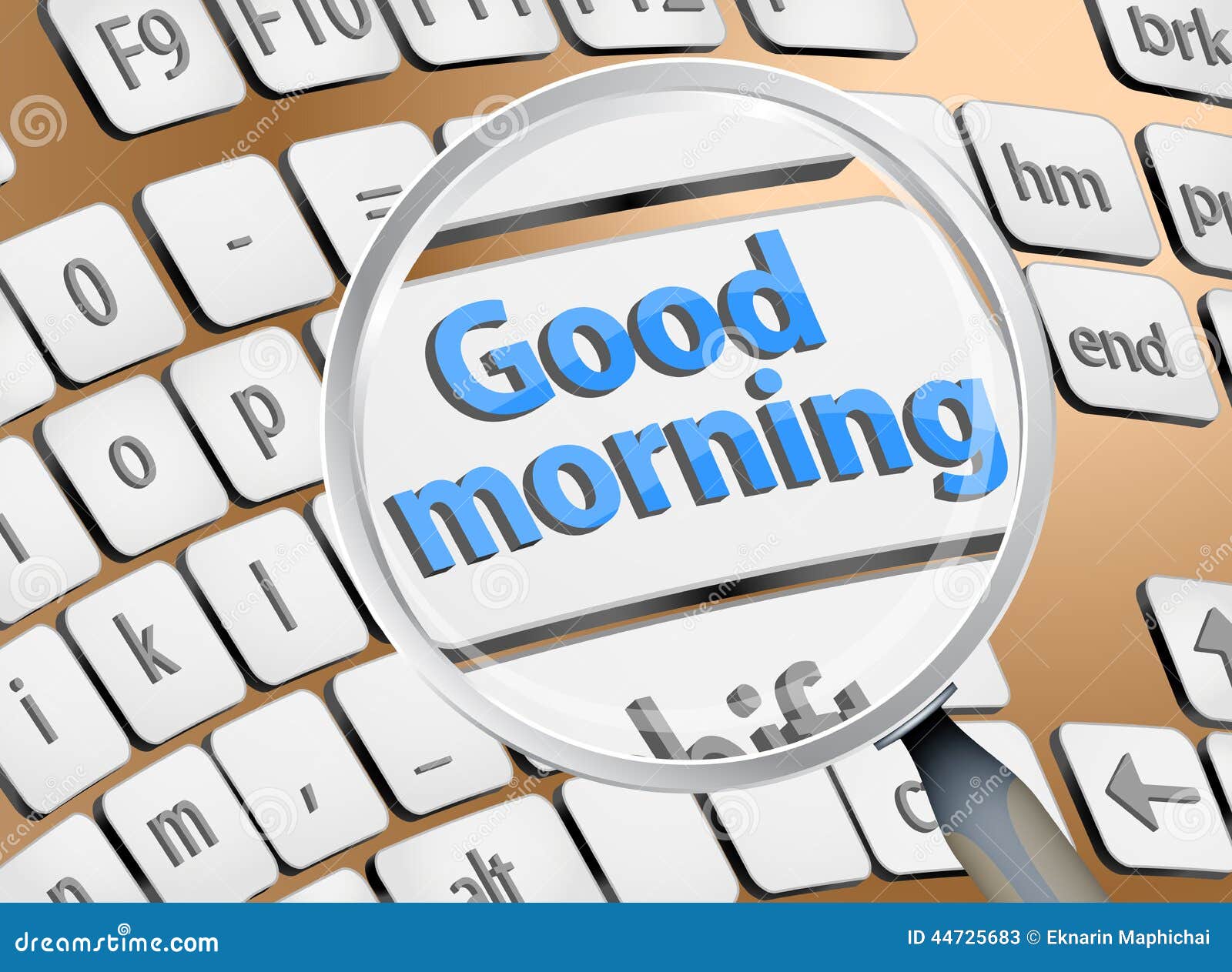 Good Morning Zoom on Keyboard Stock Illustration - Illustration of good ...