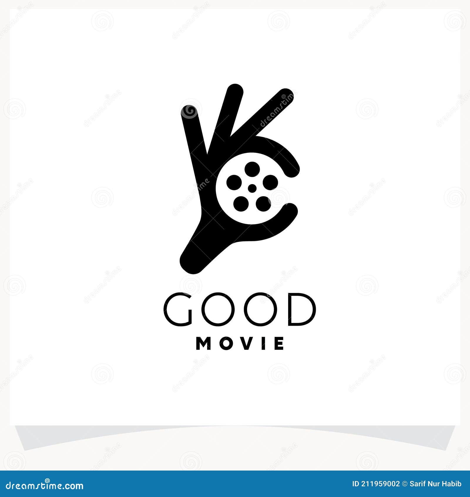 Good Movie Logo Design Template Stock Vector - Illustration of ...